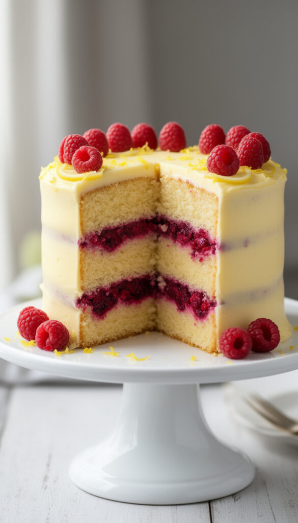 Easy Lemon Raspberry Layer Cake for Beginner Bakers – SkilledKnife